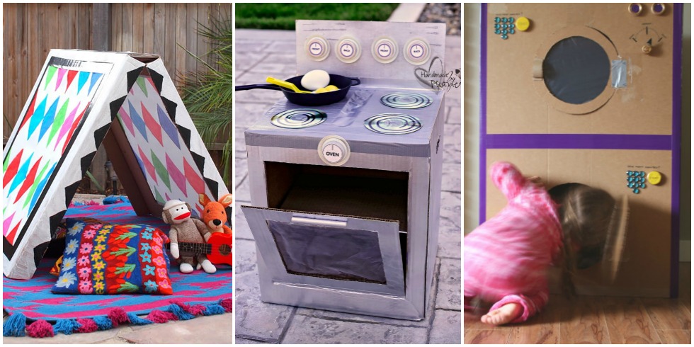 18 Cardboard Box Crafts To Make Kids Cardboard Box Ideas