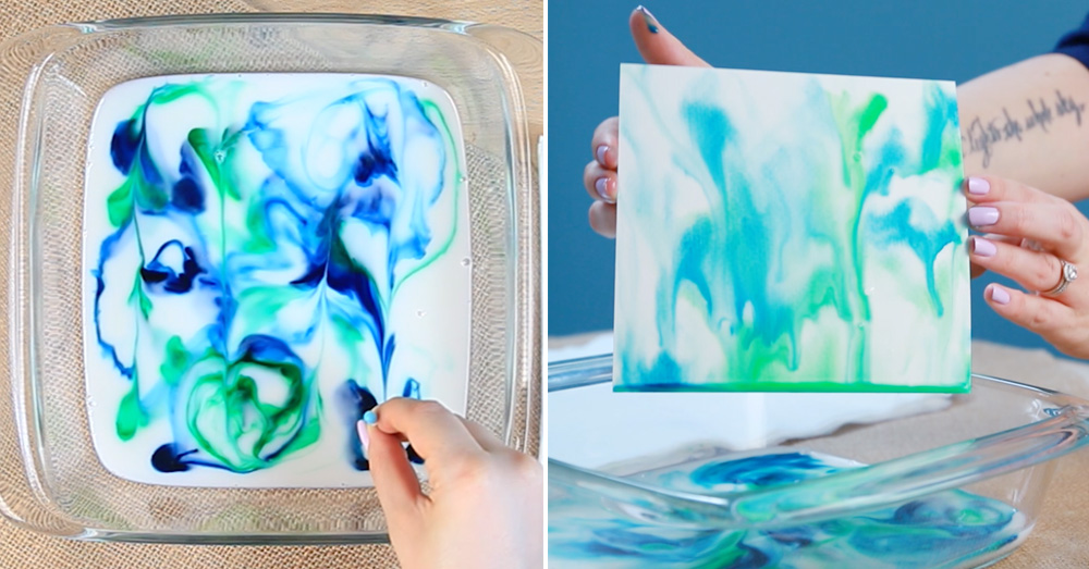 Raid Your Kitchen to Make Colorful Marbled Milk Paper