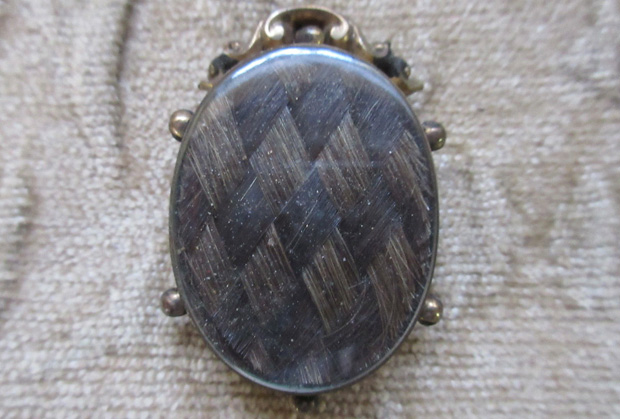 Antique Memorial Book Of Victorian Mourning Hair Braids